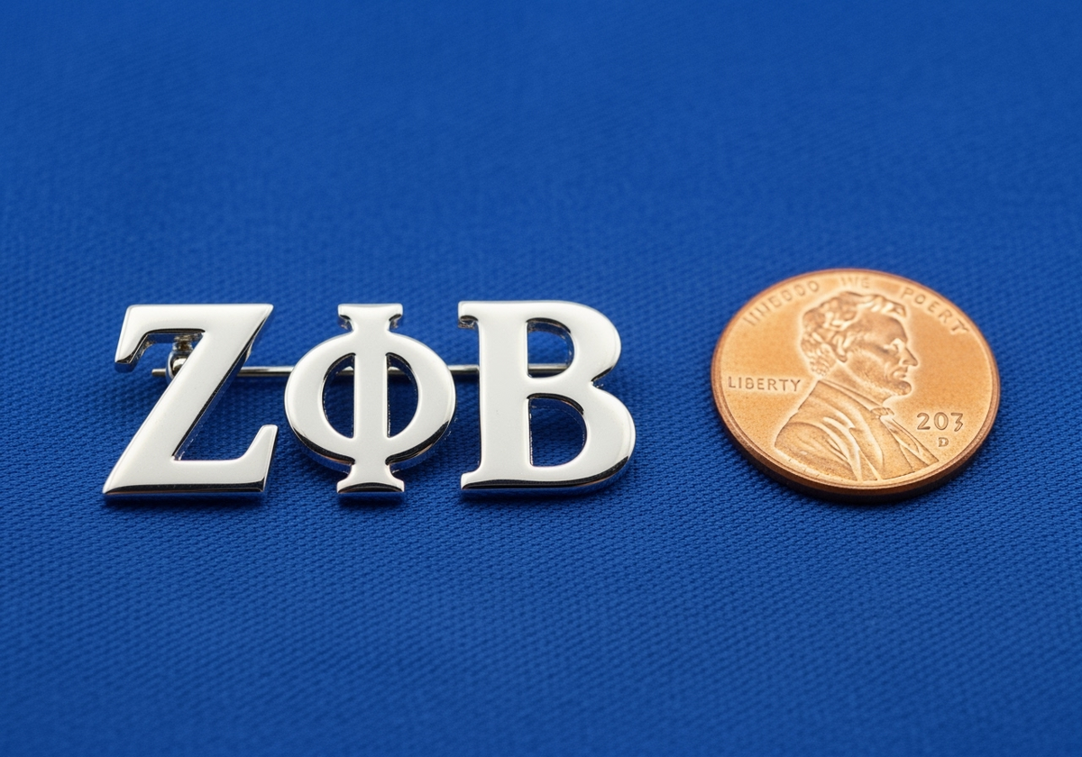 Greek Symbols Lapel Pin – Zeta, Silver – Madam37